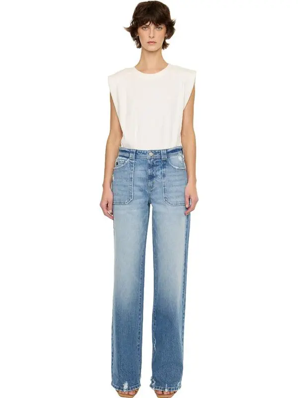KANCAN Monie High-rise Wide-leg Jeans - Medium Wash
