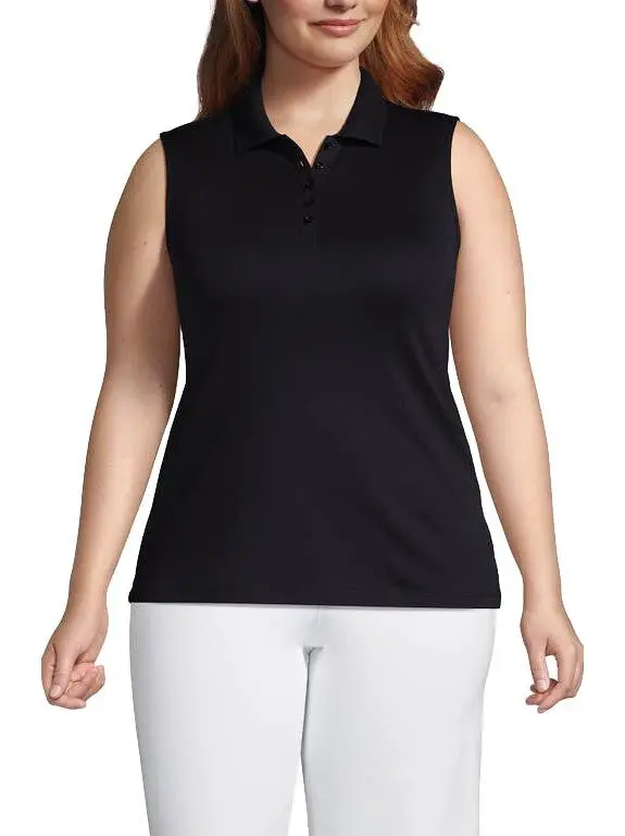 LANDS' END Supima Cotton Polo - Black