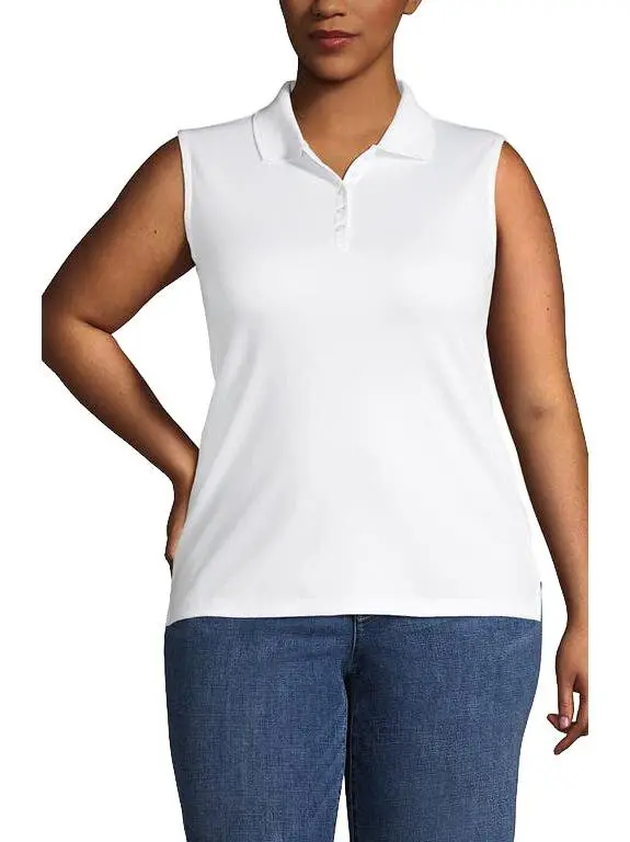 LANDS' END Supima Cotton Polo - White