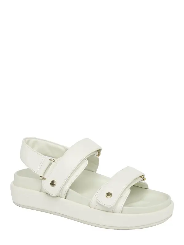 J/SLIDES NYC Bay Leather Slingback Sandal - White