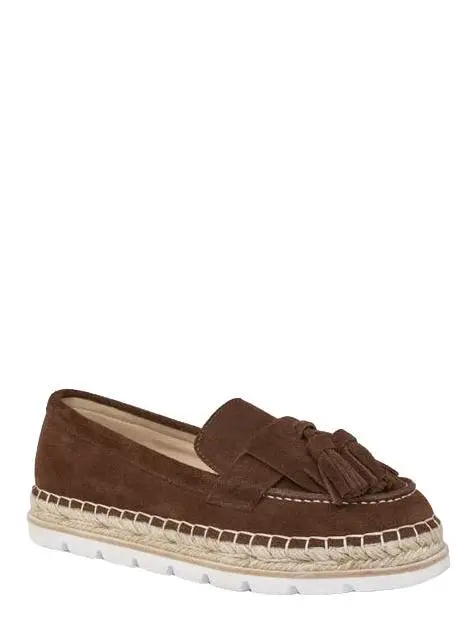 J/SLIDES NYC Suede Espadrille Loafer - Chestnut