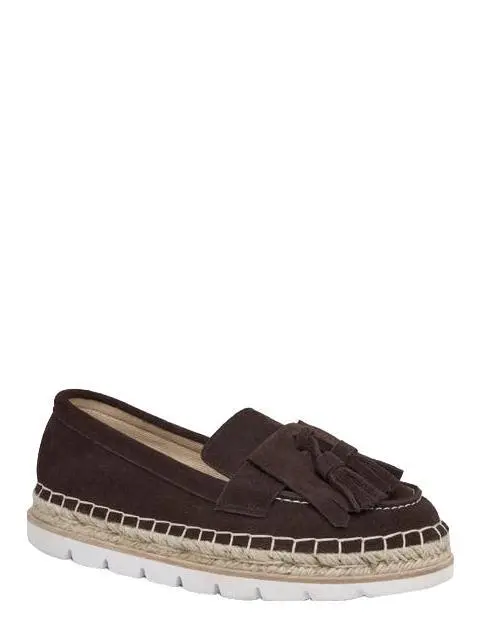 J/SLIDES NYC Suede Espadrille Loafer - Chocolate