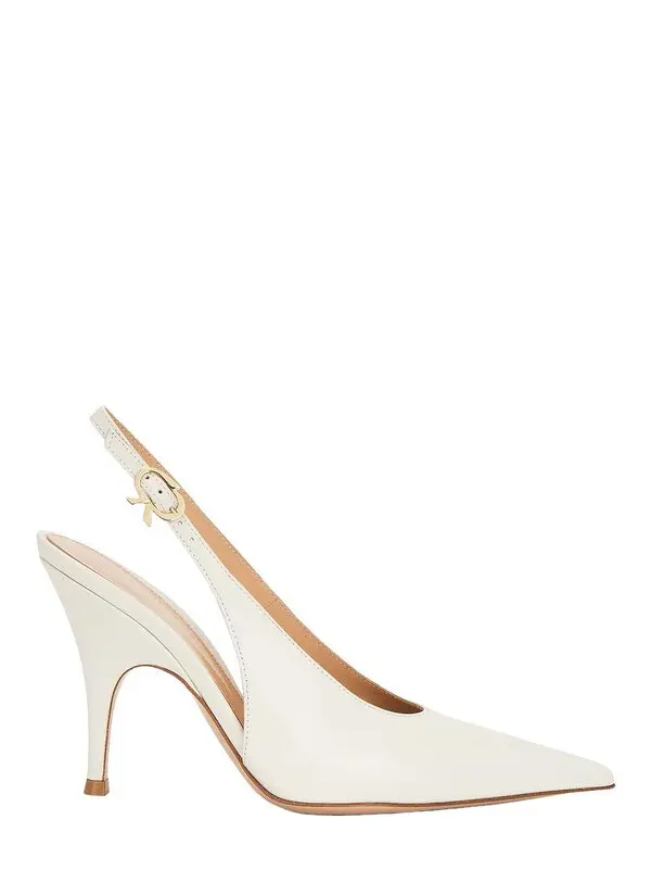 GIANVITO ROSSI Sofia Slingback Pumps - Off White