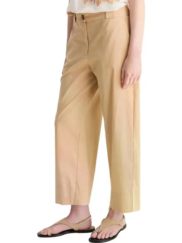 BIANCALANCIA Wide-leg Button-fastening Trousers - Neutrals