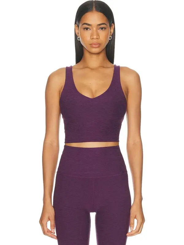 Beyond Yoga Spacedye Good Day Cropped Tank Top - Brilliant Blackberry Heather