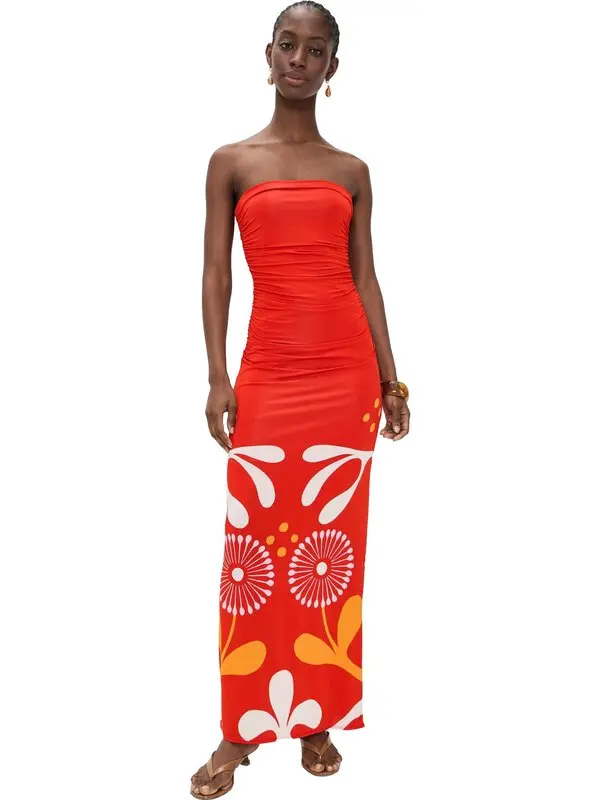 CALA DE LA CRUZ Daphne Strapless Maxi Dress - Giardinocarmin