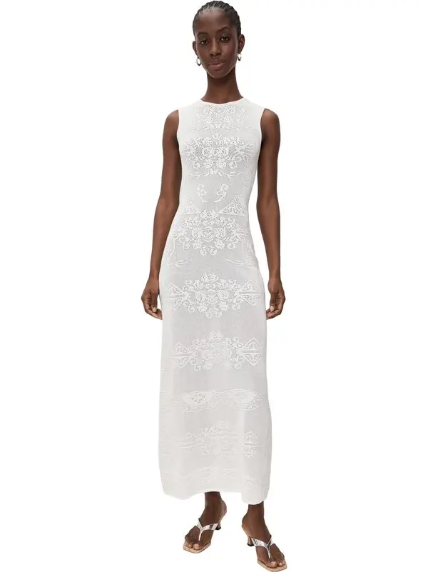 ALIGNE Ashley Crochet-knit Midi Dress - Ivory