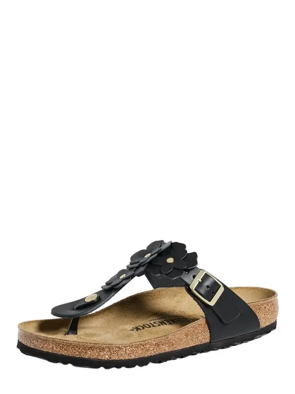 BIRKENSTOCK Gizeh Flowers Sandals - Black