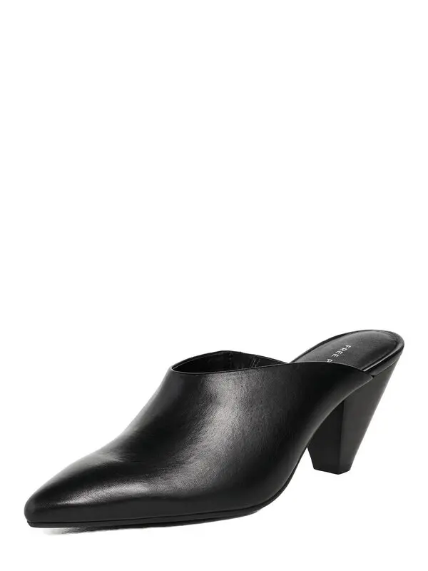 Free People Leather Mules - Black Leather