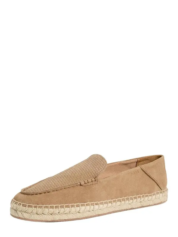 BOSS Sienne Suede Espadrilles - Medium Beige