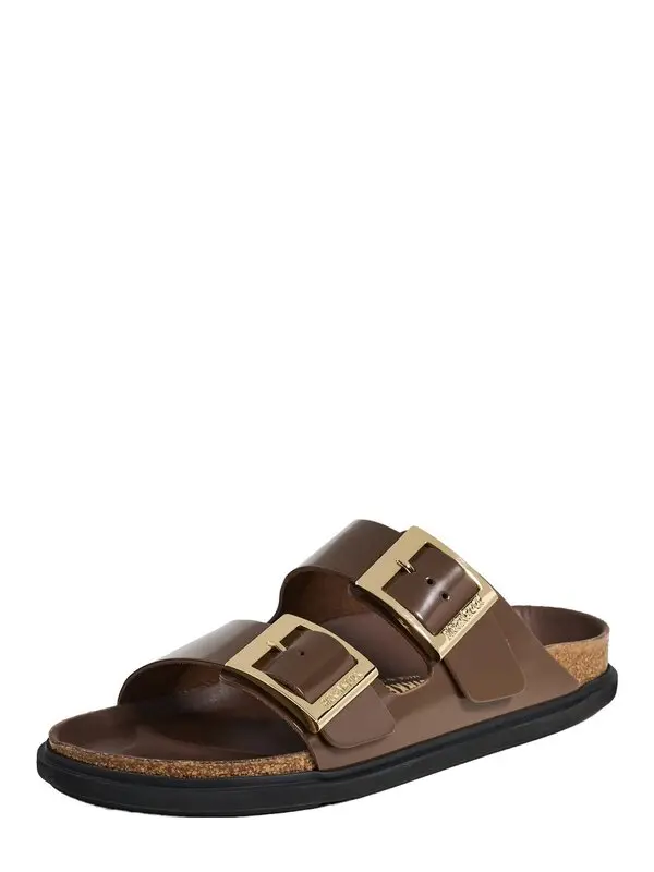 BIRKENSTOCK Arizona Droplet Buckle High Shine Sandals - Carafe