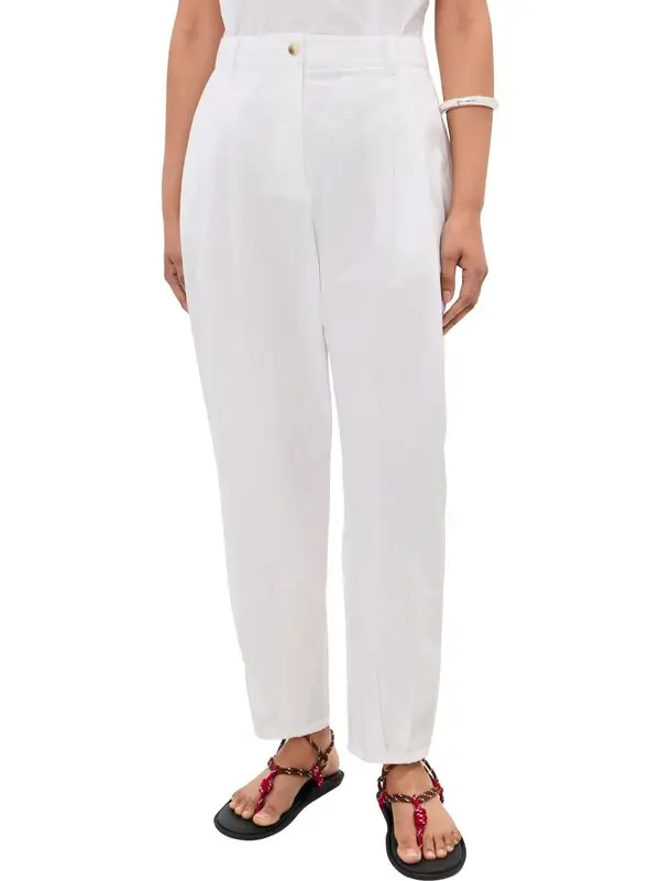 LE BOP Wilder Poplin Pants - White