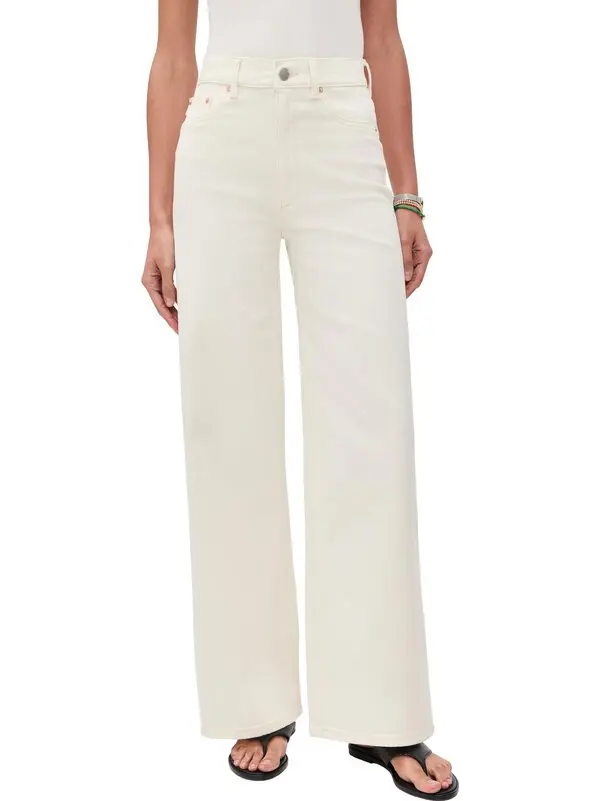 DL1961 Hepburn Wide-leg Jeans - Eggshell (dl Ultimate)
