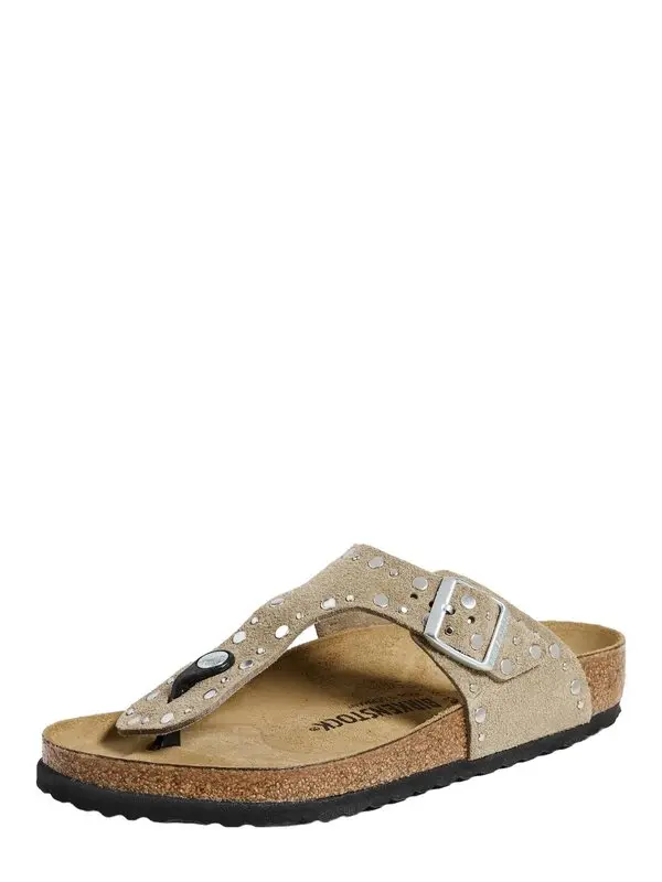 BIRKENSTOCK Gizeh Rivet Sandals - Taupe