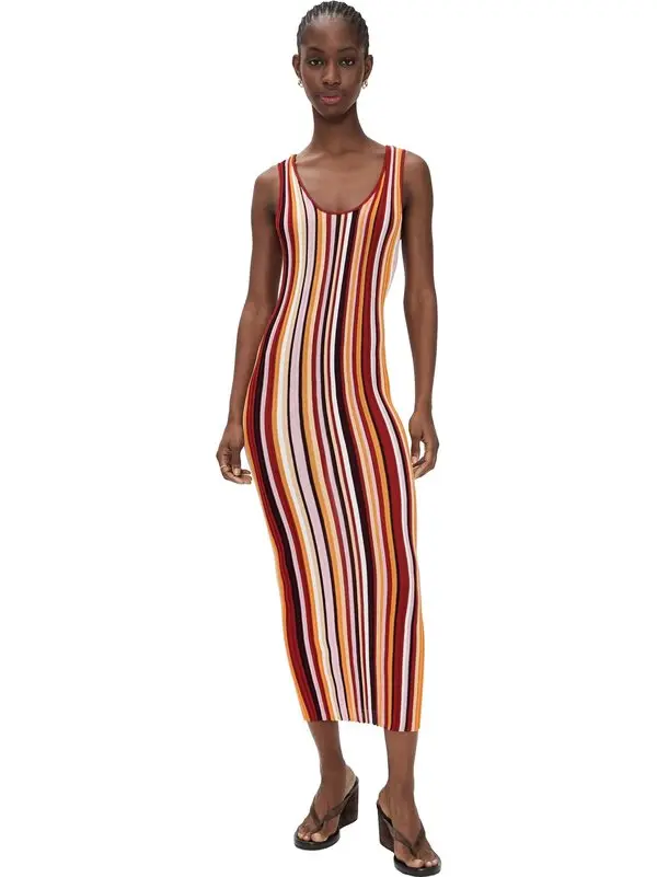 Ronny Kobo Kerry Knit Maxi Dress - Rust Multi