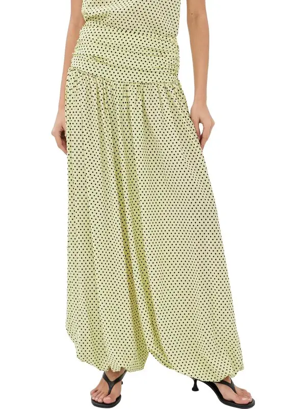 Françoise Nora Balloon Pants - Lemon Polka Dot