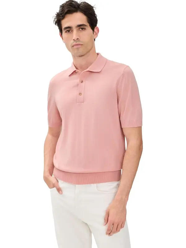 BOSS Nolano Knit Polo - Rose Tan Pink