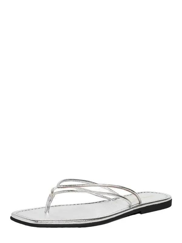 Veronica Beard Clea Piping Sandals - Clear/silver