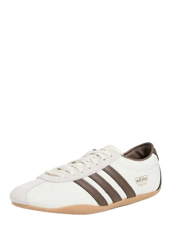 Adidas Tokyo Leather Trimmed Sneakers - Off Wh/earth Strata/gold Met