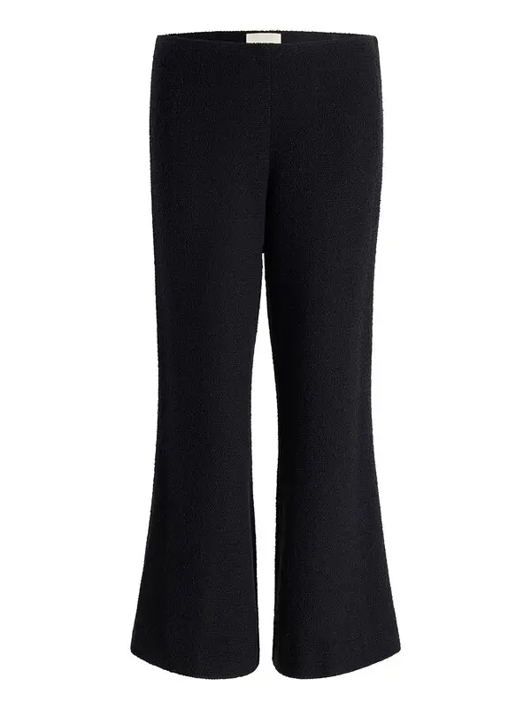 Khaite Walter Pant In Textured Giro Inglese - Black