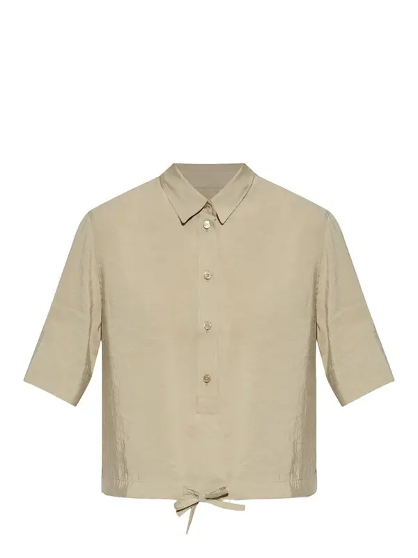 Maison Kitsuné Loose-fit Polo Shirt - Beige