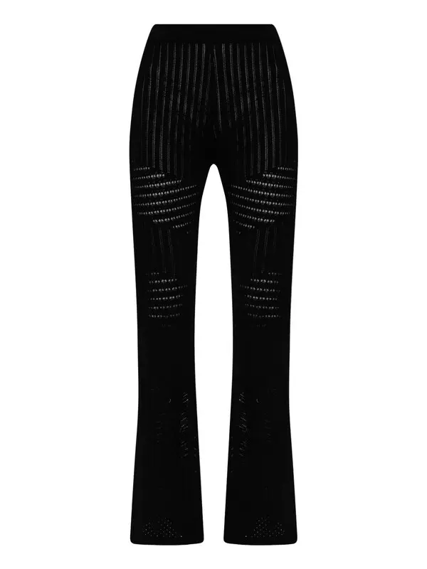 AKEP Flared-leg Trousers - Black