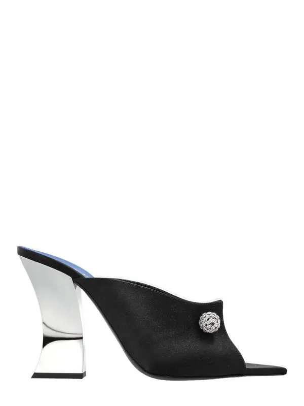 LANVIN Satin Mules - Black