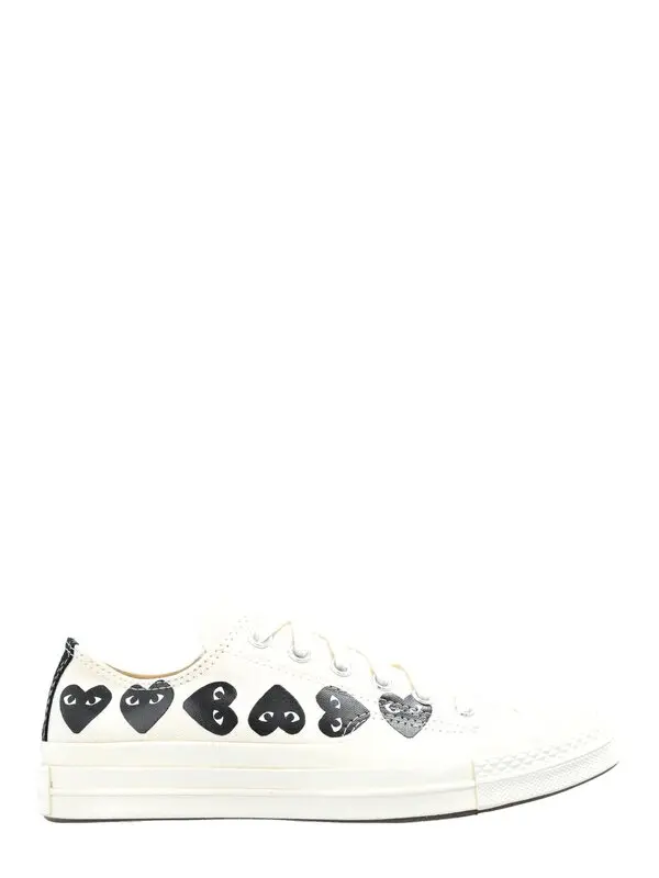 Play Comme Des Garcon X Converse Sneakers - Cream