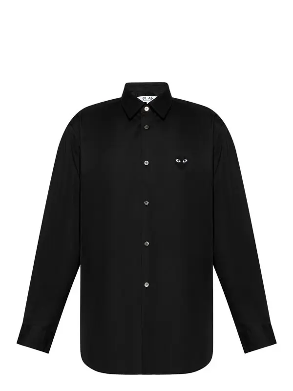 Play Comme Des Garcon Shirt With Patch - Black