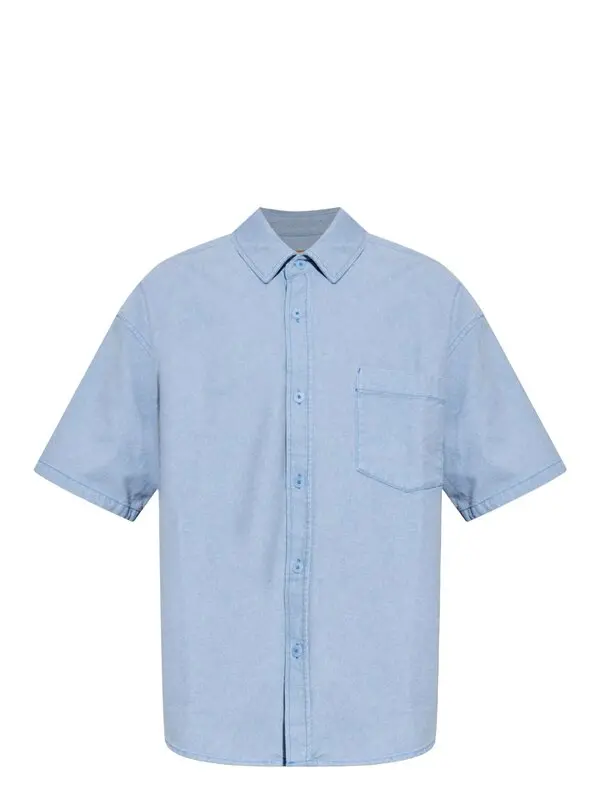 American Vintage Denim Short-sleeve Shirt - Blue