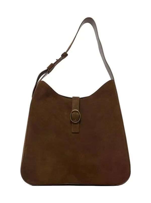 ORTIGNI Gea Suede Shoulder Bag - Brown