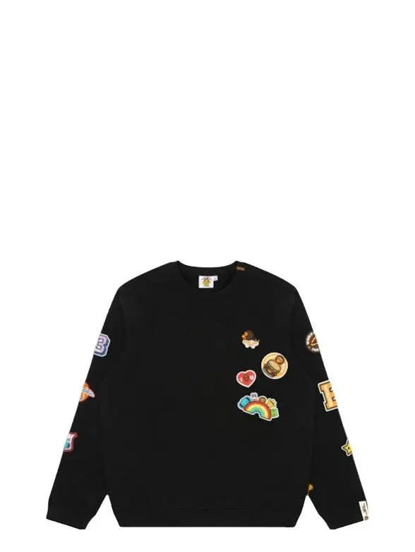 A BATHING APE Baby Milo Crewneck Sweatshirt - Black
