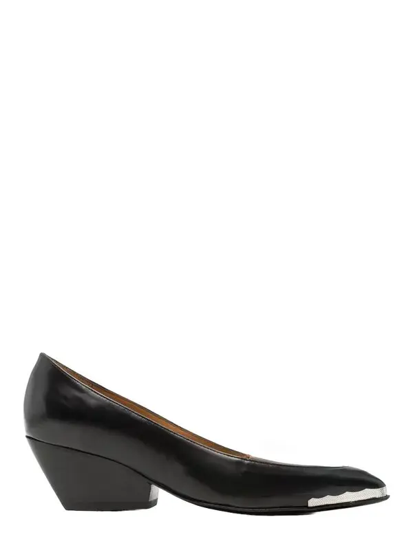 Toga Metal-tip Transparent-panel Pumps - Black