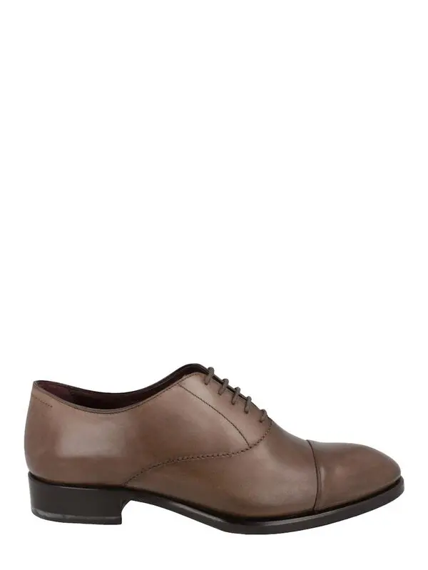 Brioni Vitello Leather Oxfords - Rope