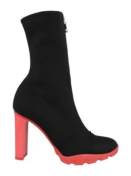 Alexander McQueen Slim Tread Ankle Boots - Black/coral
