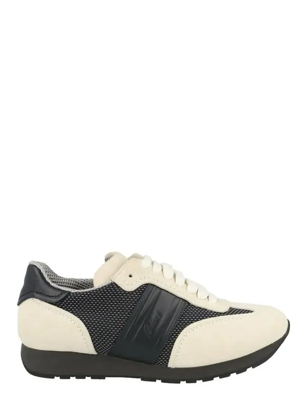 Brioni Woven Runner Sneakers - White/blue