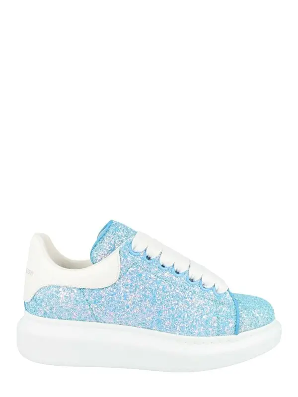 Alexander McQueen Oversized Glitter Sneakers - White/blue