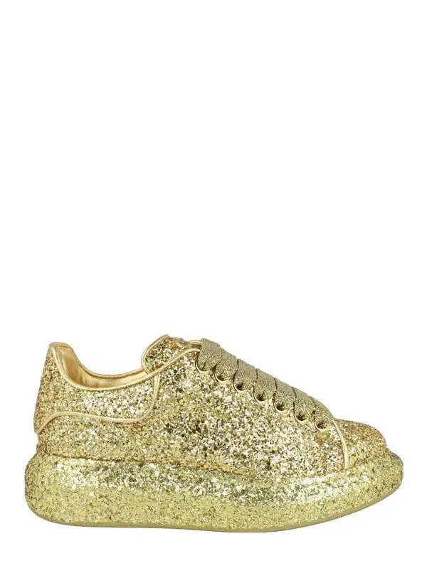 Alexander McQueen Oversized Glitter Sneakers - Gold
