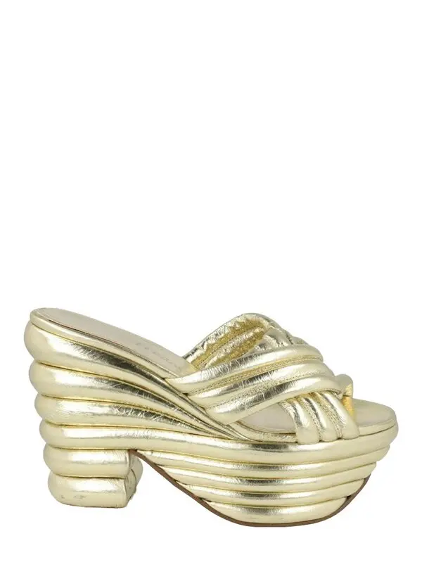 FERRAGAMO Rey Platform Sandals - Yellow
