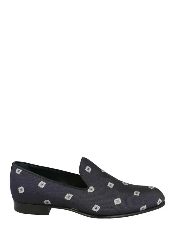 Brioni Geo Print Evening Loafers - Midnight Blue
