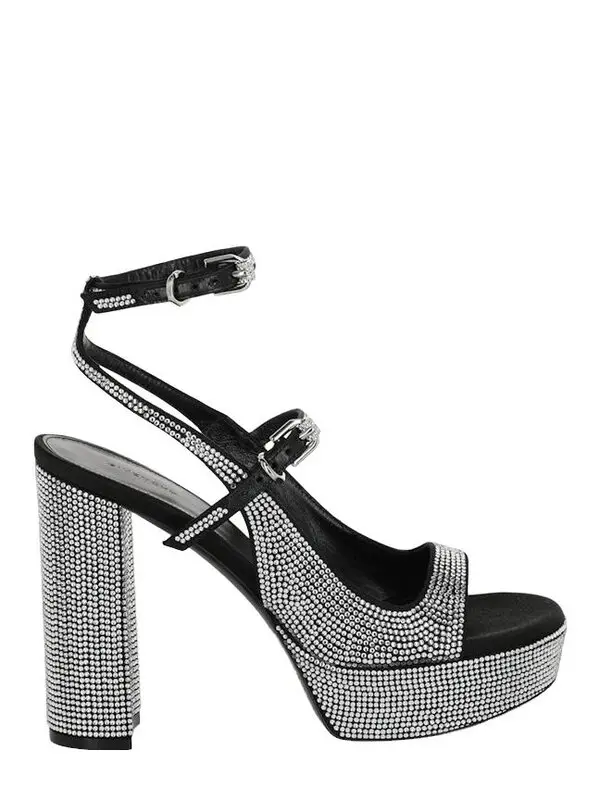 Givenchy Voyou Crystal Embellished Platform Sandals - Silver