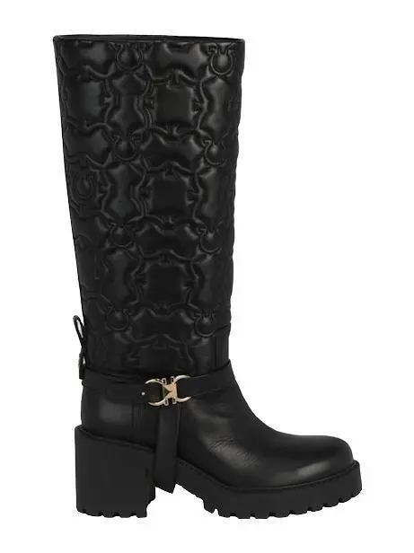 FERRAGAMO Shiran Knee-high Leather Boots - Black