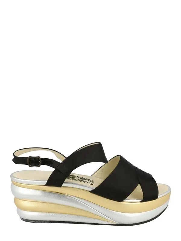 FERRAGAMO Balance Archive Limited Edition 1938 Wedge Sandals - Black