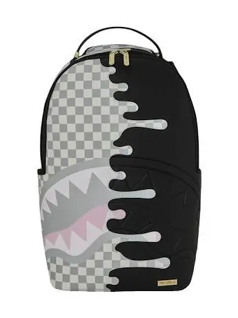 SPRAYGROUND Cream Check Unfinished Shark Dlxsv Backpack - Multicolor/red