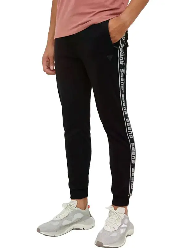 Guess Logo-tape Track Pants - Black