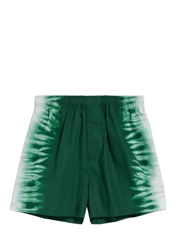 Balenciaga Tie Dye Relaxed Fit Shorts - Green