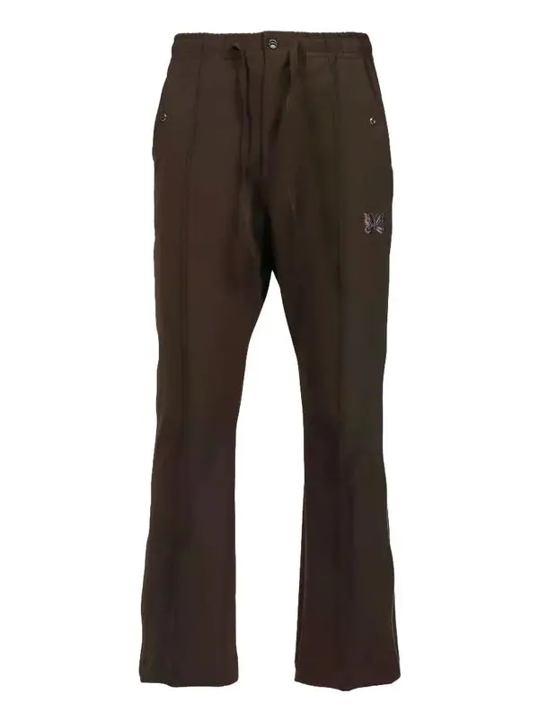 Needles Butterfly-embroidered Trousers - Brown