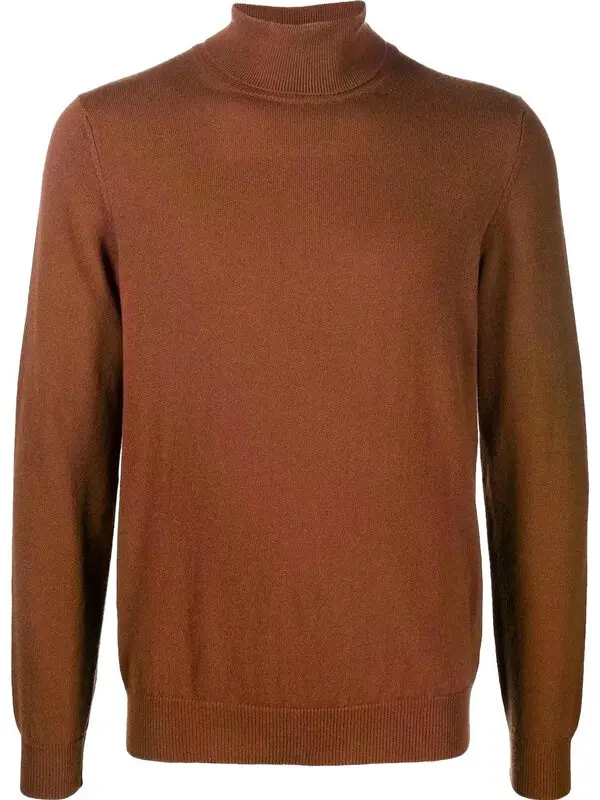 ZANONE Roll Neck Knit Jumper - Brown