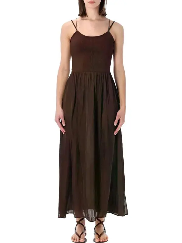 SESSUN Sweet Mambo Lace-up Dress - Brown