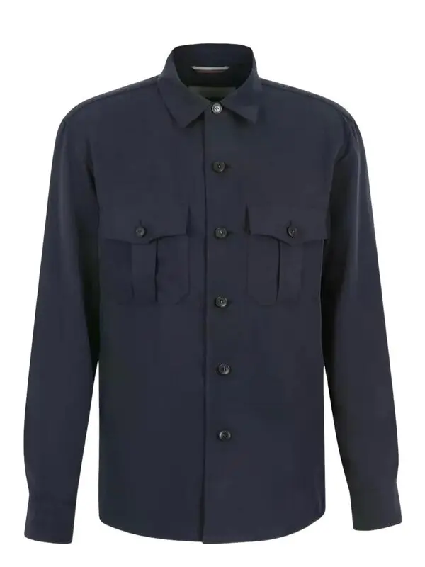 Canali Pocket Button Jacket - Blue